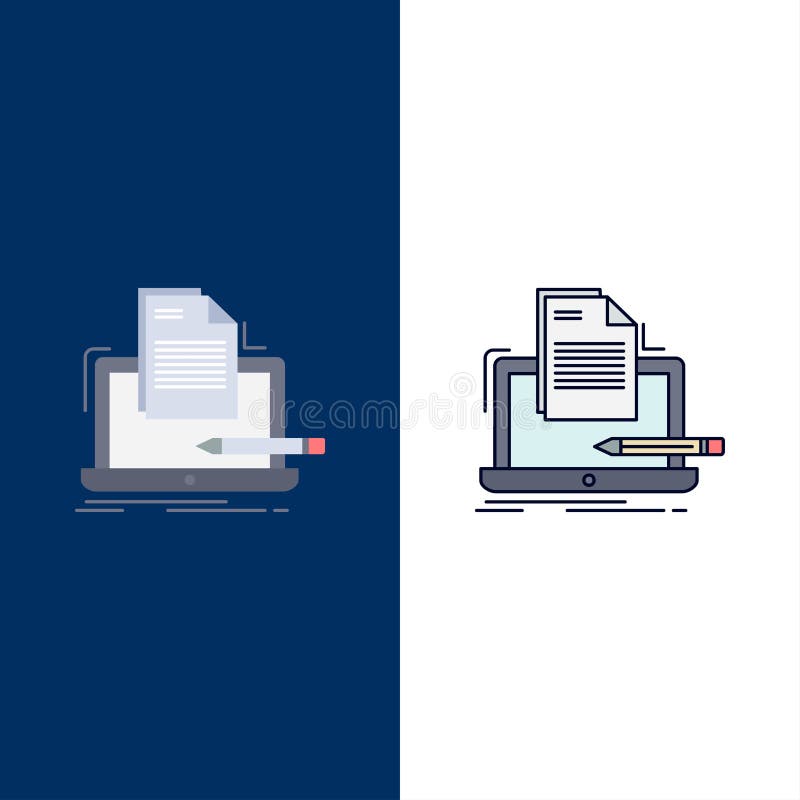 Coder Coding Computer List Paper Flat Color Icon Vector Stock Vector Illustration Of