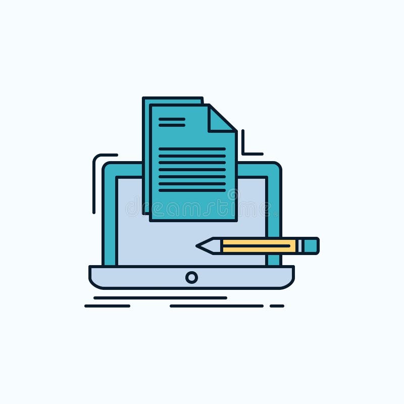 Coder Coding Computer List Paper Flat Icon Green And Yellow Sign