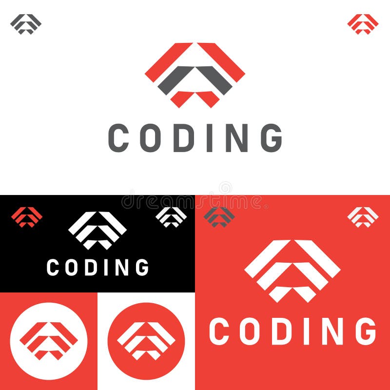 Coder Company Logominimalistic Digital Code Logo Programmer Icon