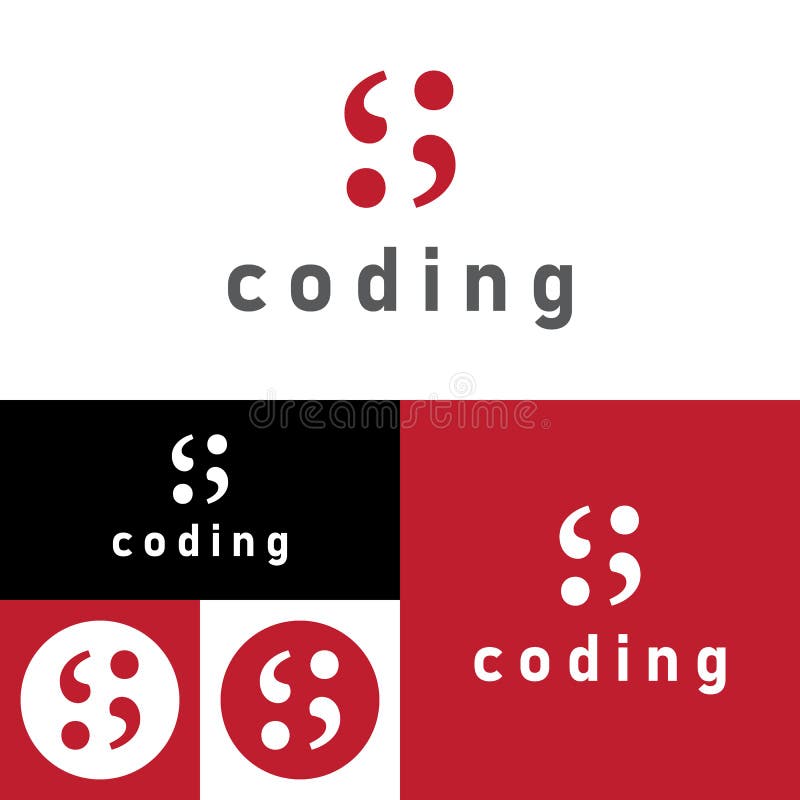 Coder Company Logominimalistic Digital Code Logo Programmer Icon