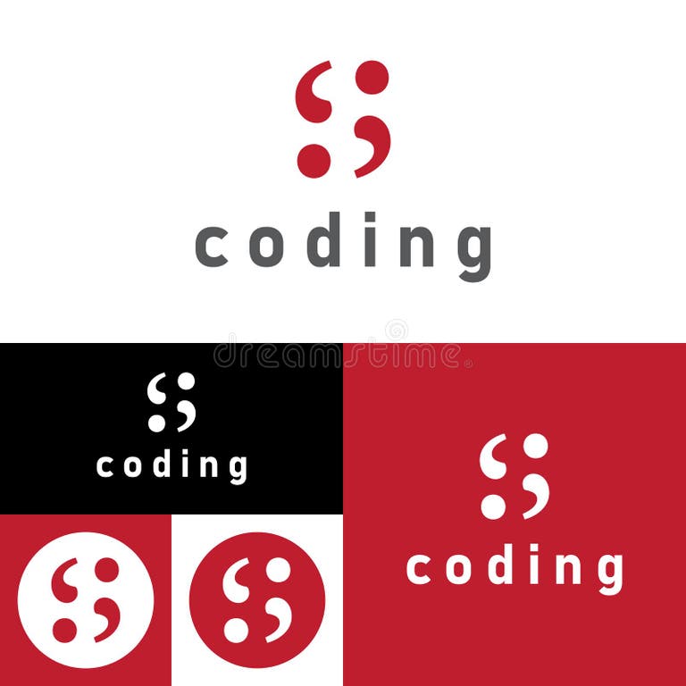 Coder Company Logo.Minimalistic Digital Code Logo. Programmer Icon ...