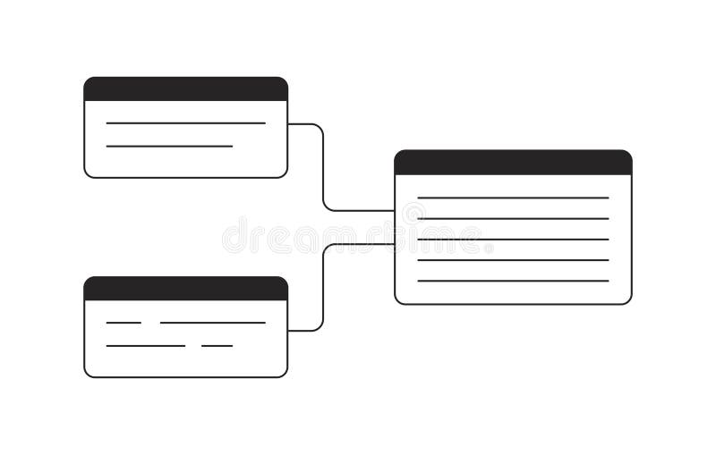 AI Integration Black and White Cartoon Flat Illustration Stock Vector ...