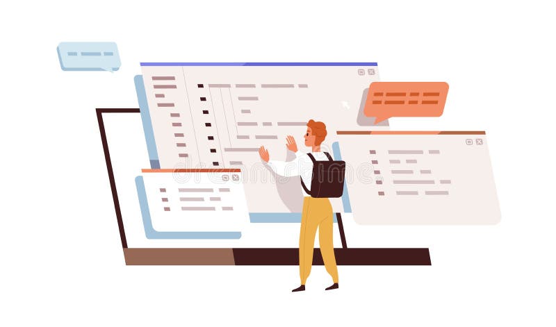 Programmer Coder Web Developer Or Software Engineer Sitting At Desk 9183