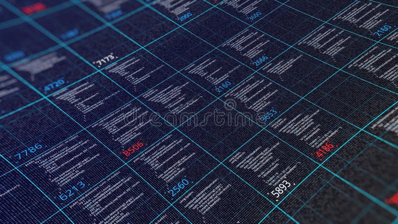Codes with Numbers in Cells. Animation Stock Photo - Image of data ...