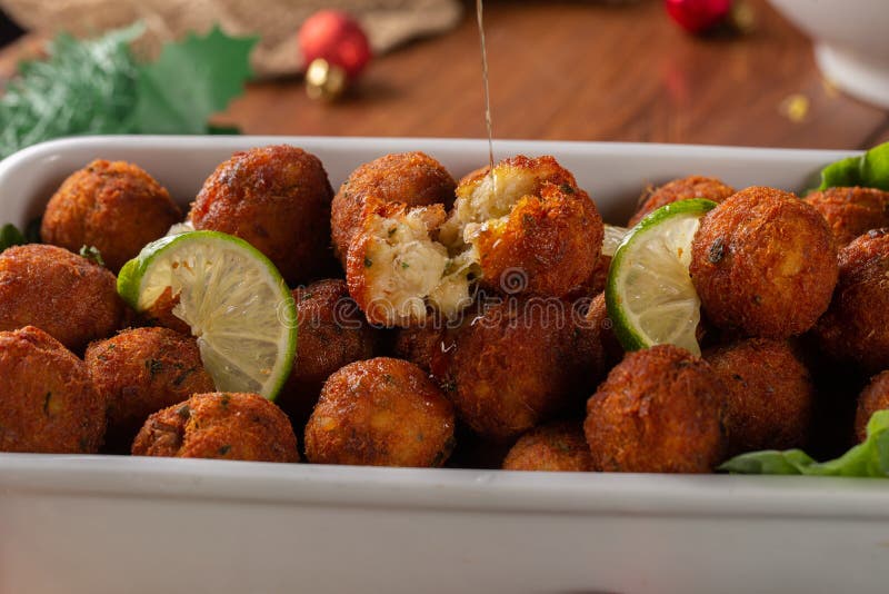Codfish Ball. Cod Croquette with Potato is a Traditional Portuguese ...