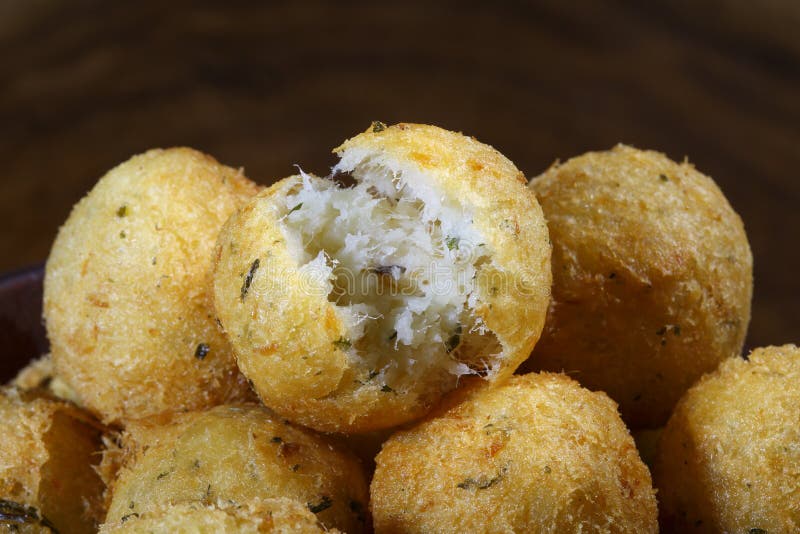 Codfish balls samples stock image. Image of fillet, deep - 60174237