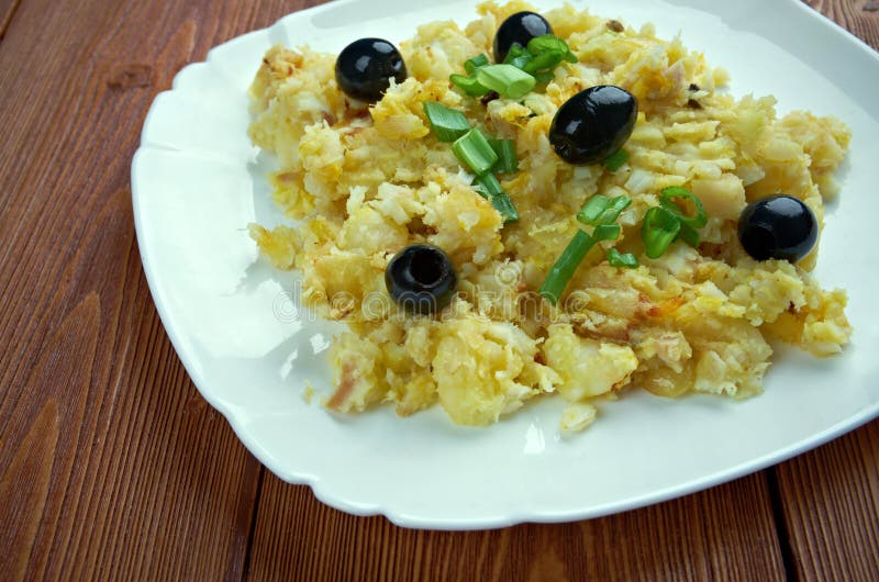 Cod Bras Style (Bacalhau a Bras) Stock Image - Image of codfish ...