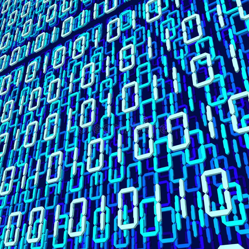 Codice binario 3d illustrazione di stock. Illustrazione di ...