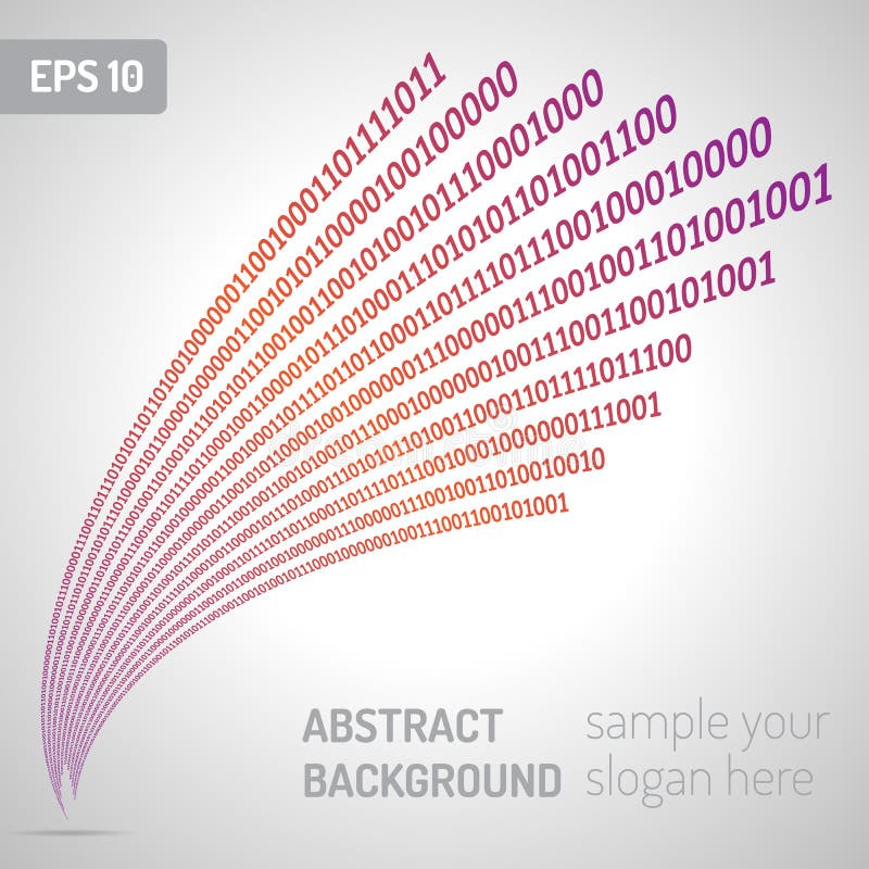 Codice Binario Del Computer Illustrazione Vettoriale - Illustrazione di ...