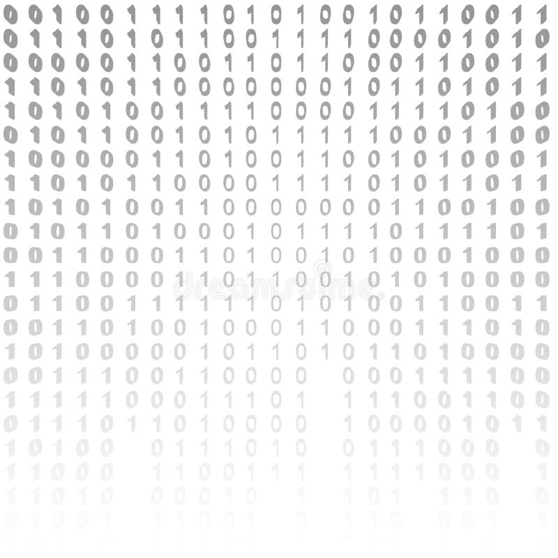 Codice Binario Su Un Fondo Bianco Illustrazione di Stock ...