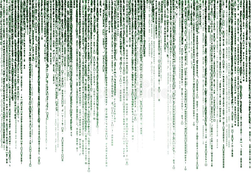 Codice Della Matrice Su Fondo Bianco Illustrazione di Stock ...