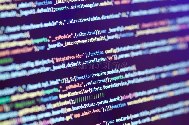 Codice Di Programmazione Sullo Schermo Di Computer Fotografia Stock ...