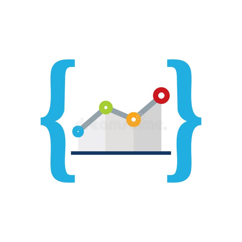 Codice Logo Icon Design Di Stats Illustrazione Vettoriale ...