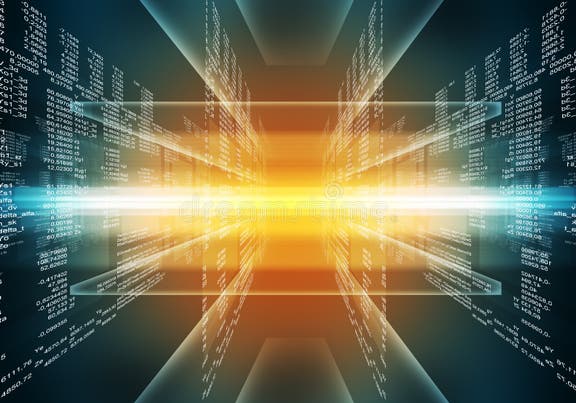 Codice Macchina Blu E Rosso Binario Illustrazione di Stock ...