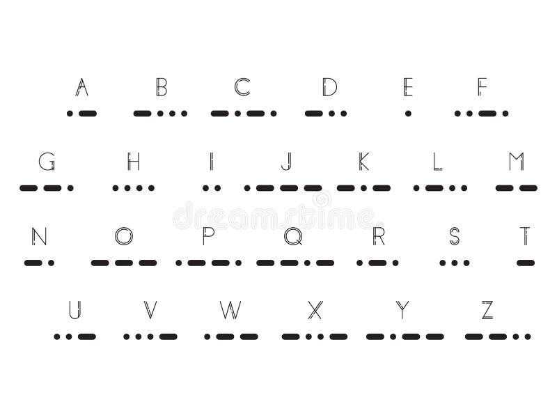 Codice Morse, Isolato Su Fondo Bianco Illustrazione Vettoriale ...