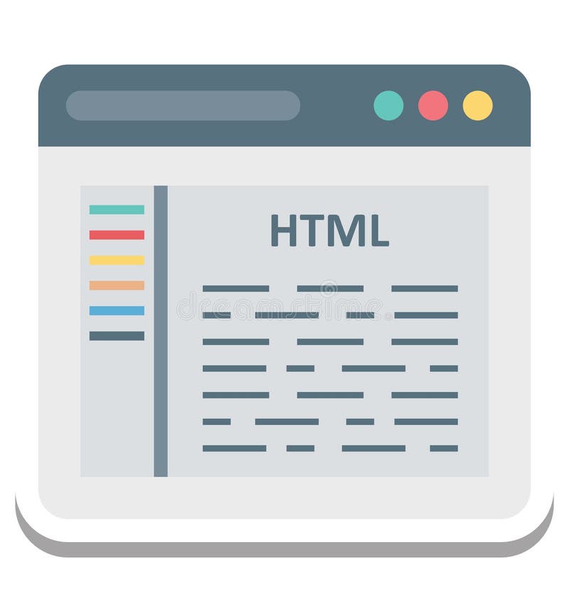 Codifica Del HTML, Icona Di Vettore Del HTML Editabile Illustrazione di ...