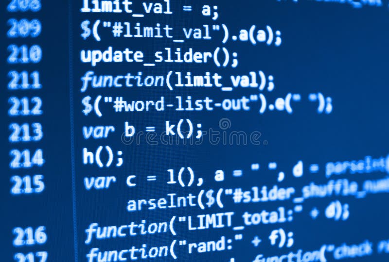 Codifica Dello Schermo Di Programmazione Di Codice Sorgente Immagine ...