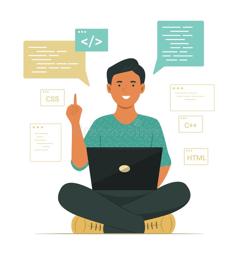 Codificación De Procesos Programadores Para La Ilustración De Concepto De Desarrollo De Software ...