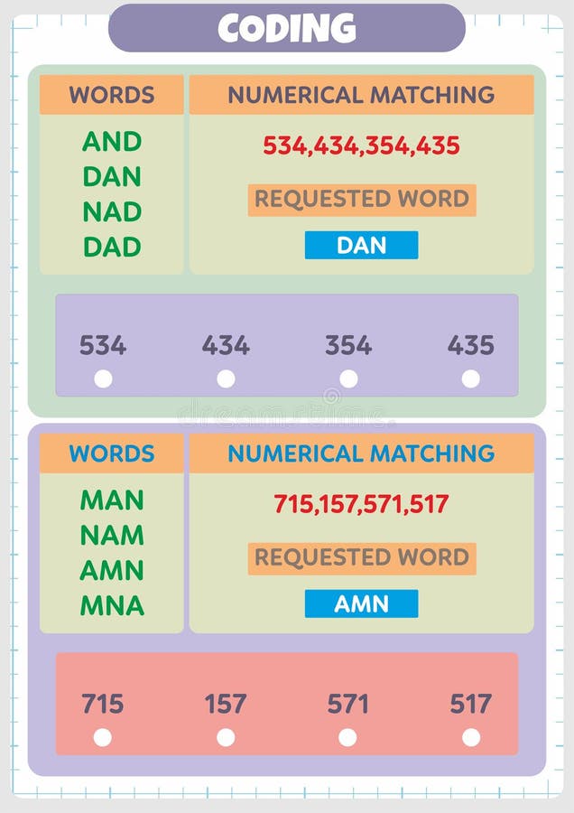 Coding Activity with Arrows for Kids Stock Illustration - Illustration ...