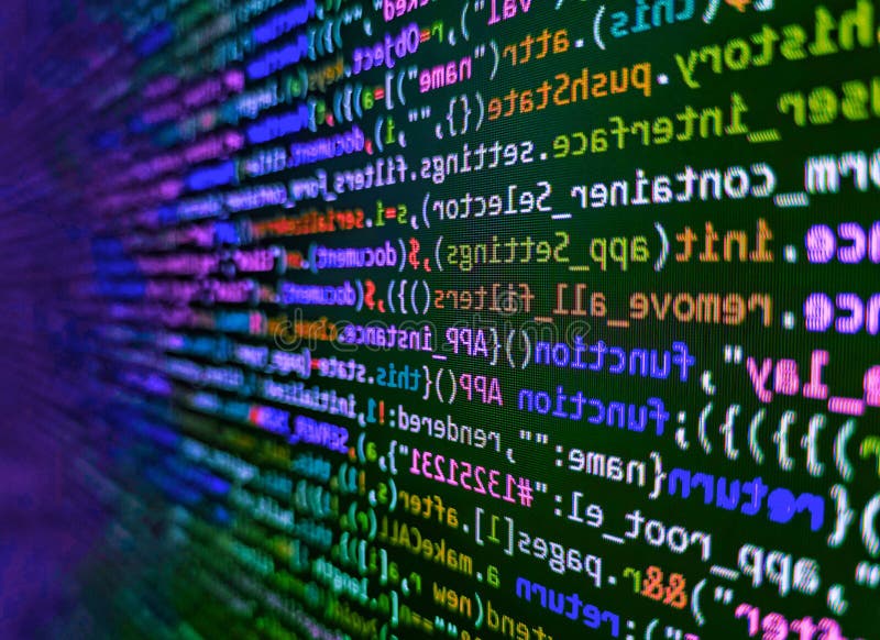 Coding Application By Programmer Developer Abstract Technological Background With Digits And