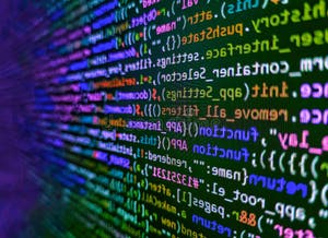 Coding Application By Programmer Developer Abstract Technological 