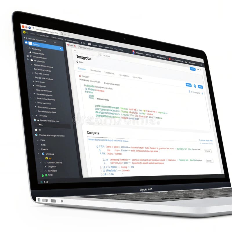 Coding Apps Browser Network on White Background Stock Illustration ...