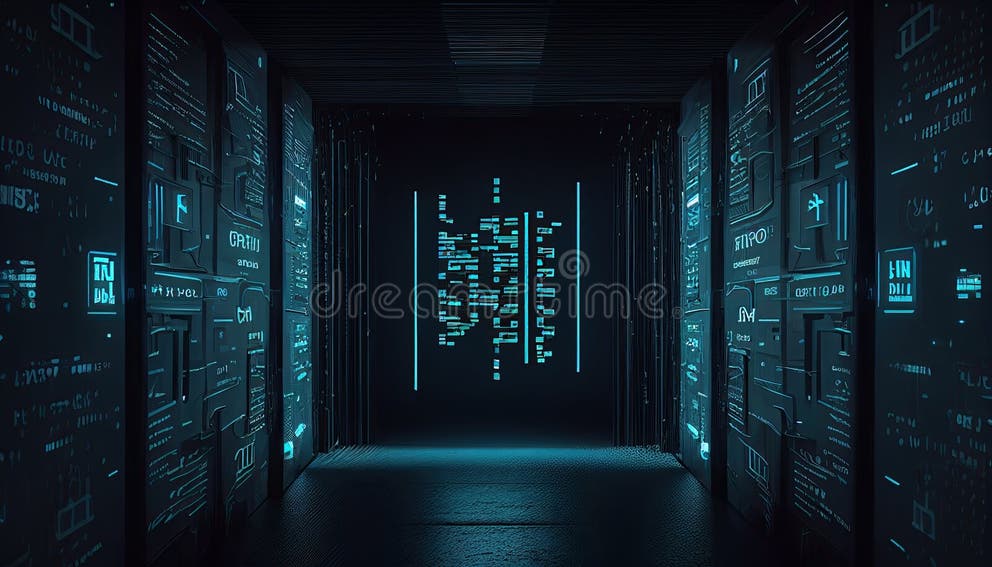 It Coding Background. Abstract Technology Generative AI Illustration ...