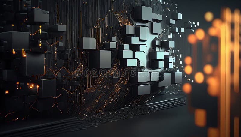 It Coding Background. Abstract Technology Generative AI Illustration ...