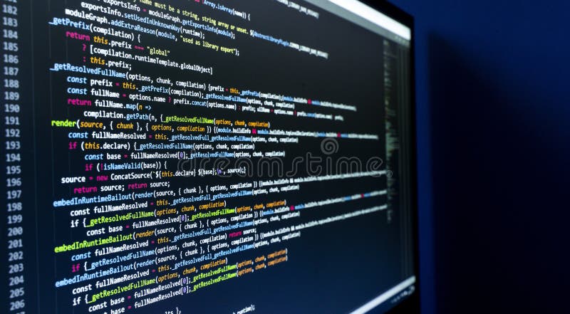 Web Development Code: CSS/less Styles Preprocessor Script Lines Editorial Stock Image - Image of ...