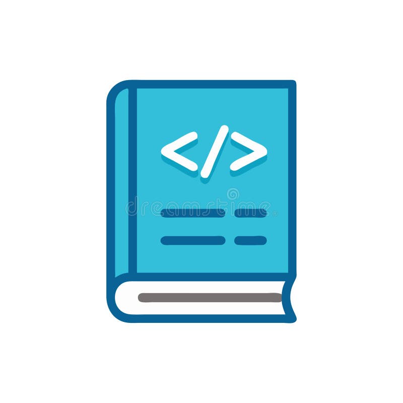 Coding Book Icon for Programming Education Stock Illustration ...