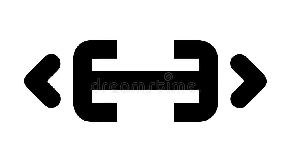 Coding Brackets with Horizontal Arrows, Vector Design Generative AI ...