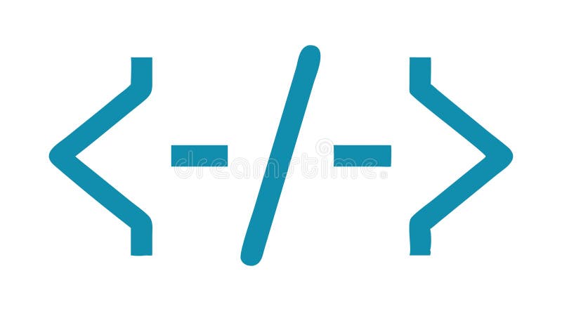 Coding Brackets with Slash, for Programming and Web Development, Vector Design Generative AI ...
