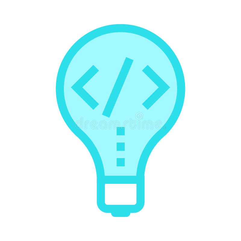 Coding Idea Vector Flat Colour Icon Stock Vector - Illustration of brand, abstract: 205576508