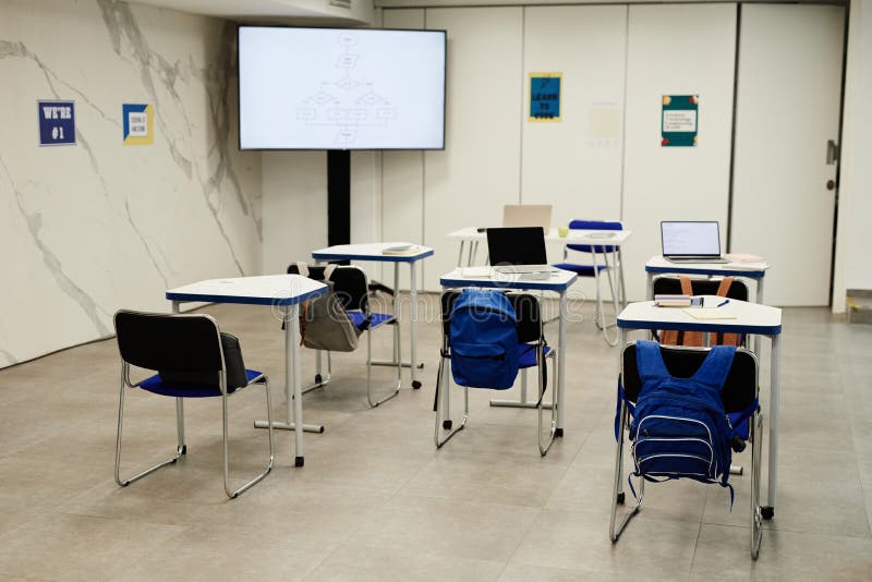 Coding Classroom Background Stock Image - Image of development, blue ...