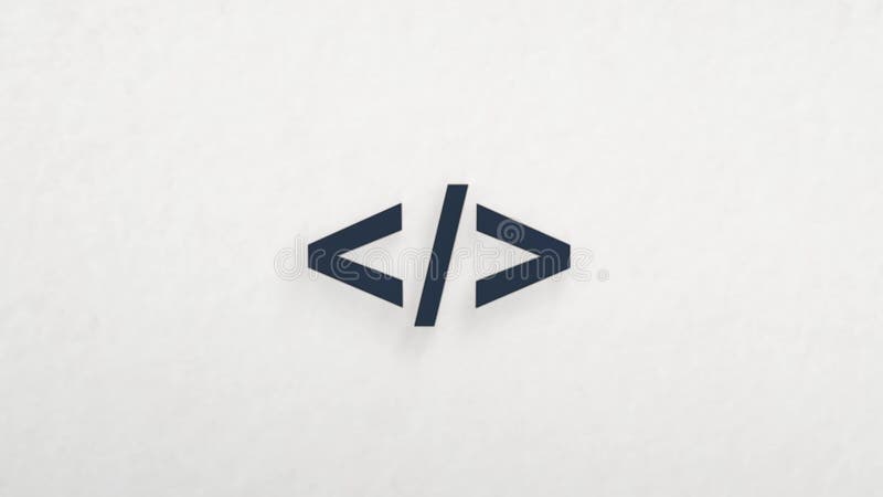 Coding Code Html Icon With Color Drawing Effect Doodle Animation Stock Footage Video Of Code