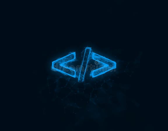 Coding Code Html Programming Language Icon with Plexus Effect ...
