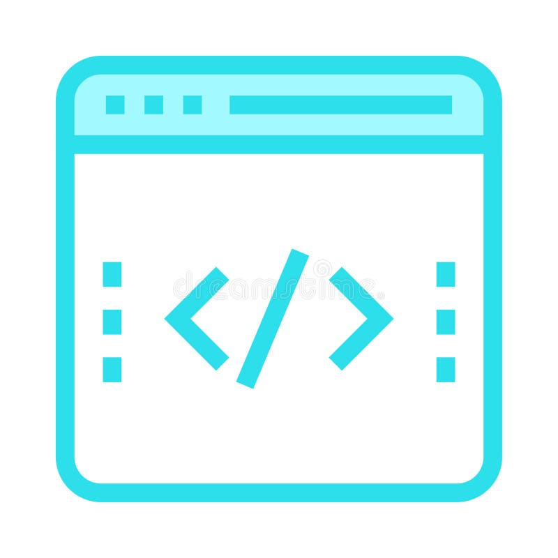 Coding color line icon stock illustration. Illustration of development ...