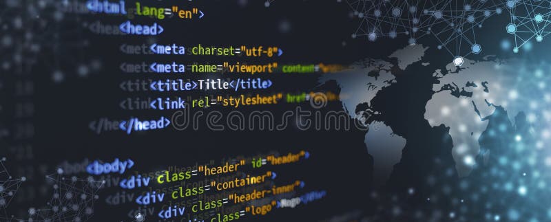 Css web coding banner stock photo. Image of code, program - 210695788