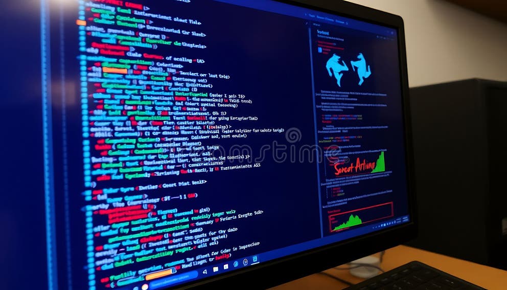 Coding on Computer Screen, Programming, Software Development, Technology, Digital, Cyber, Code ...