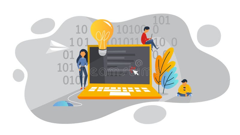 Coding Concept Illustration Stock Vector - Illustration of background ...
