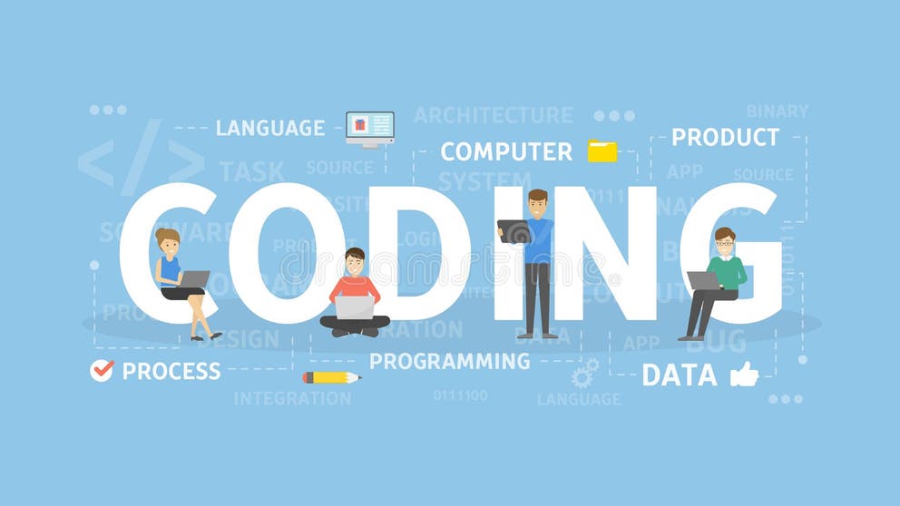 Coding Concept Illustration. Stock Vector - Illustration of modern ...