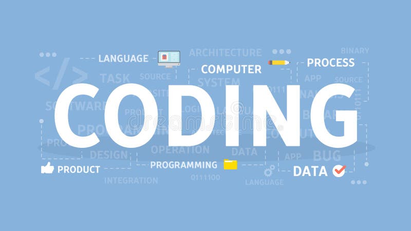 Coding Concept Illustration Stock Vector - Illustration of background ...