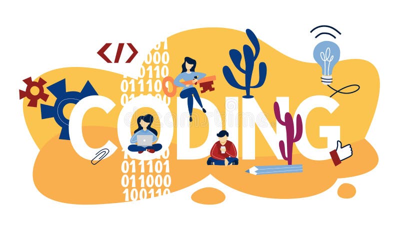 Coding Concept Illustration Stock Vector - Illustration of background ...