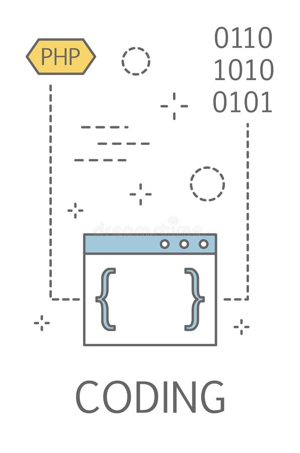 Coding Concept Illustration. Programming and Web Design Stock Vector ... Coding Concept Illustration. Programming and Web Design Stock Vector ...