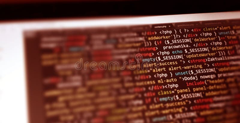 Coding Concept Software Development Monitor Technology Display Application Source Code