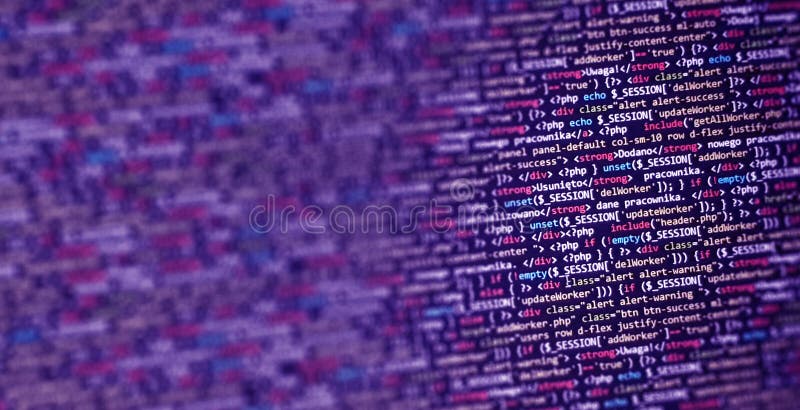 Coding Concept Software Development Monitor Technology Display Application Source Code