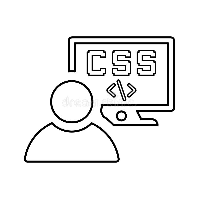 Developer Icon in Trendy Design Style. Developer Icon Isolated on White ...