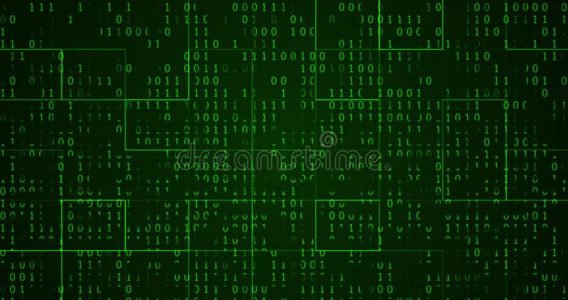 Coding Cybersecurity And Hologram For Future Matrix Of Green Background Software Programming
