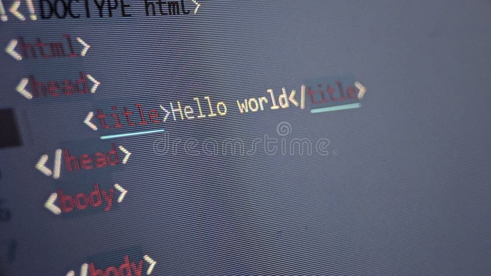 Coding Display Close Up. Use for Tech Background Stock Photo - Image of ...