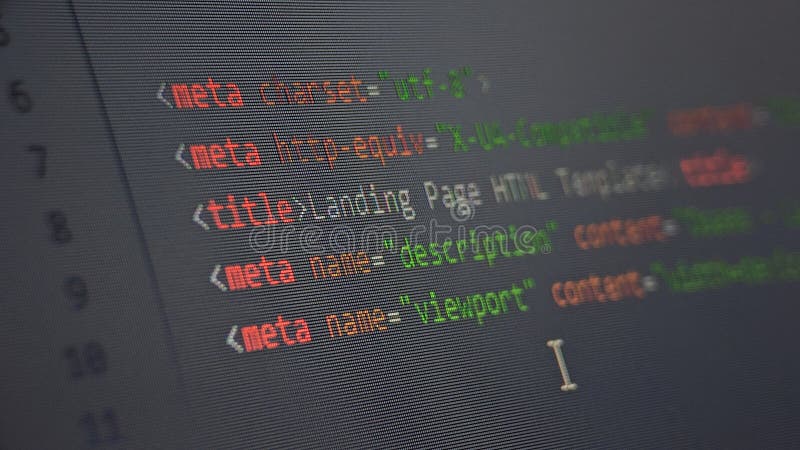 Coding Display Close Up. Use for Tech Background Stock Photo - Image of ...